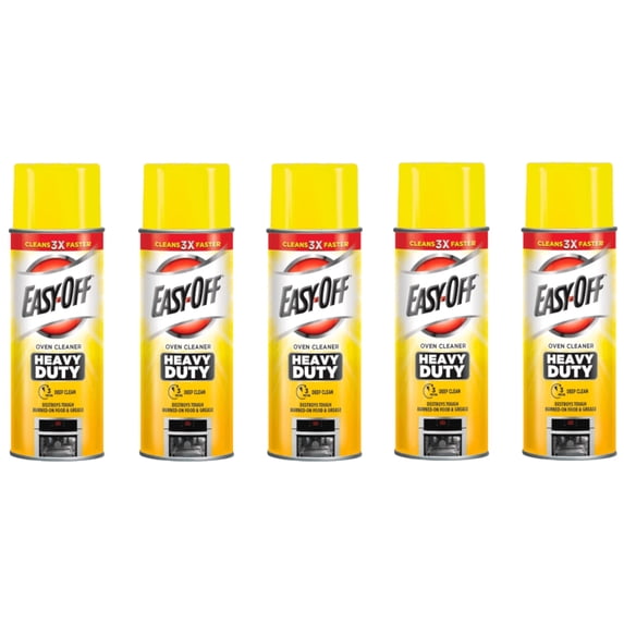 Easy-Off Heavy-Duty Oven Cleaner, 14.5 Ounce, Pack of 5 for Baked-On ...