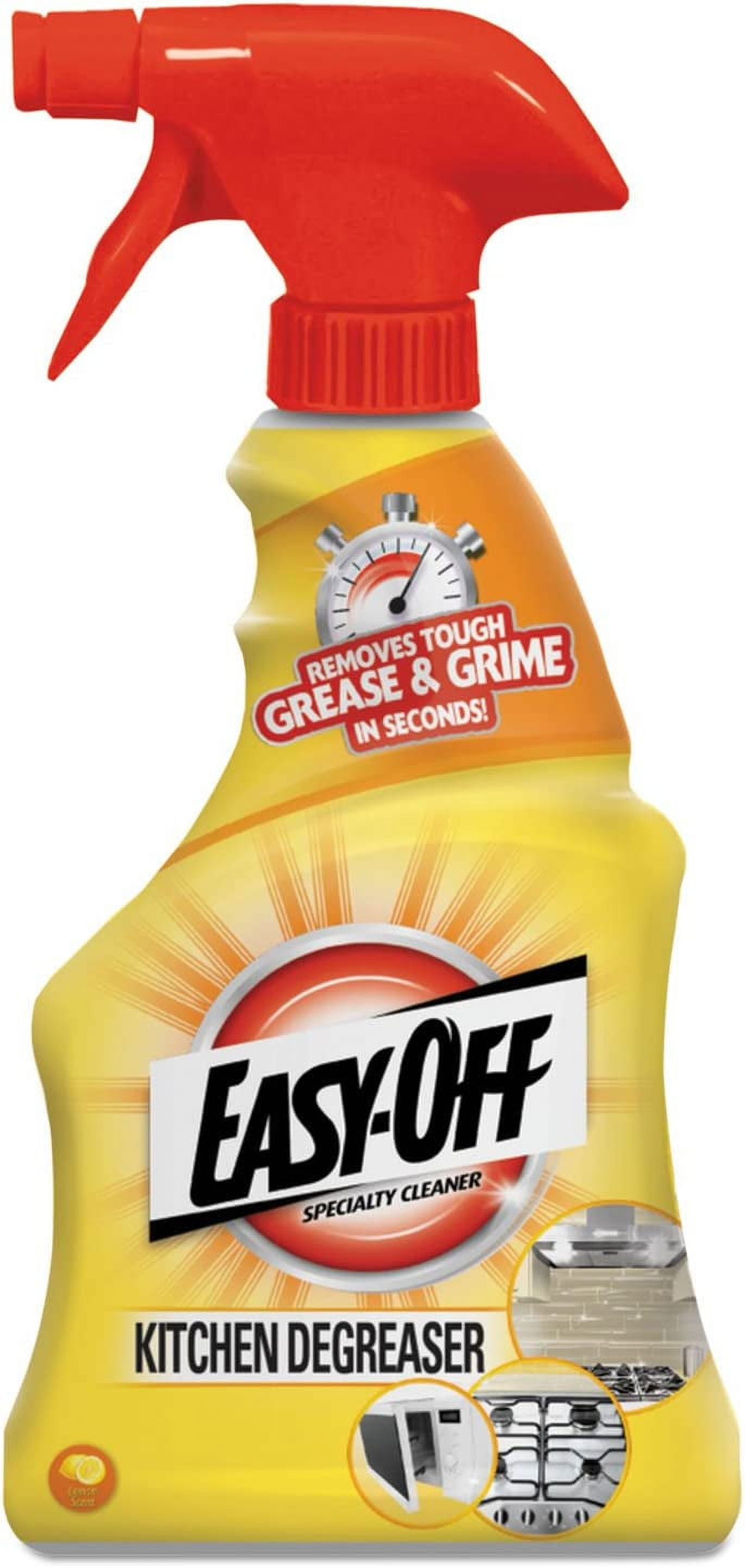 Easy Off Specialty Kitchen Degreaser Cleaner, Clear, Lemon, 16 Fl Oz ...