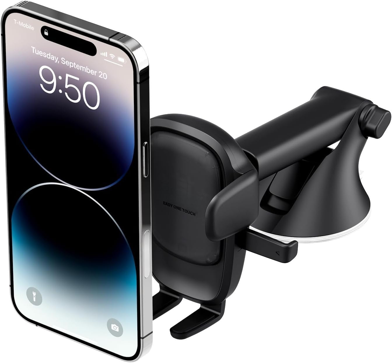 Easy One Touch Universal Mount Dashboard & Windshield Suction Cup Phone ...