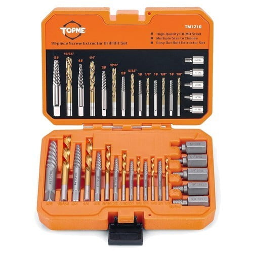 Easy Out Screw Extractor Set w HSS Steel Reverse Drill Bit for Broken ...