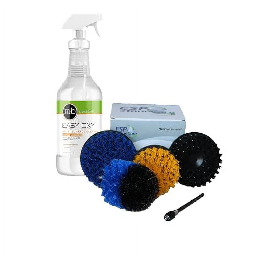 Easy Oxy Marble Tile Grout Cleaner with Drill Brush KIT - Cleans ...