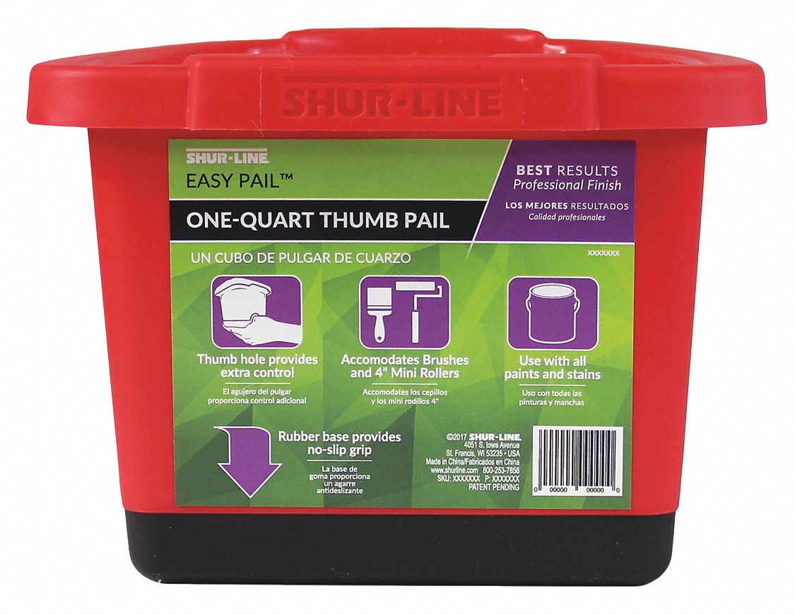 Easy Pail Paint Pail,1 qt.,Red 2006709 - Walmart.com