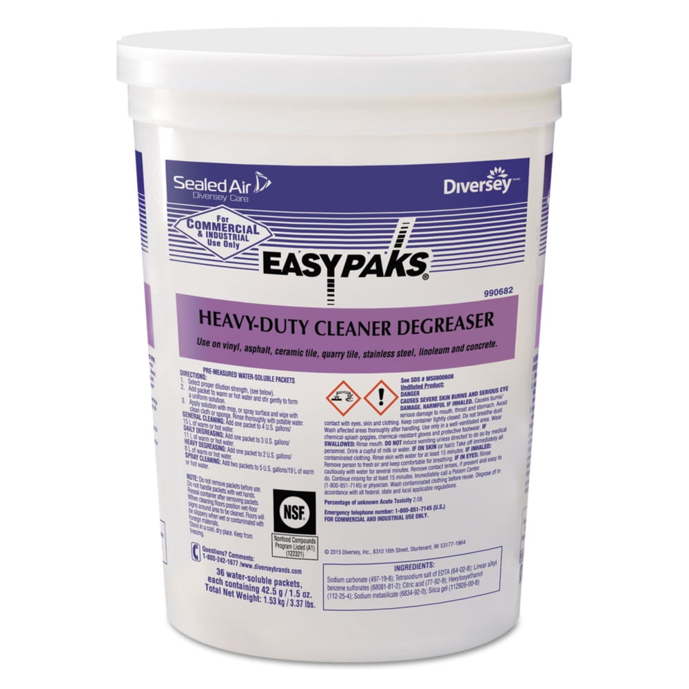Easy Paks 990682 1.5 oz. Heavy-Duty Cleaner/Degreaser Packets (36/Tub ...