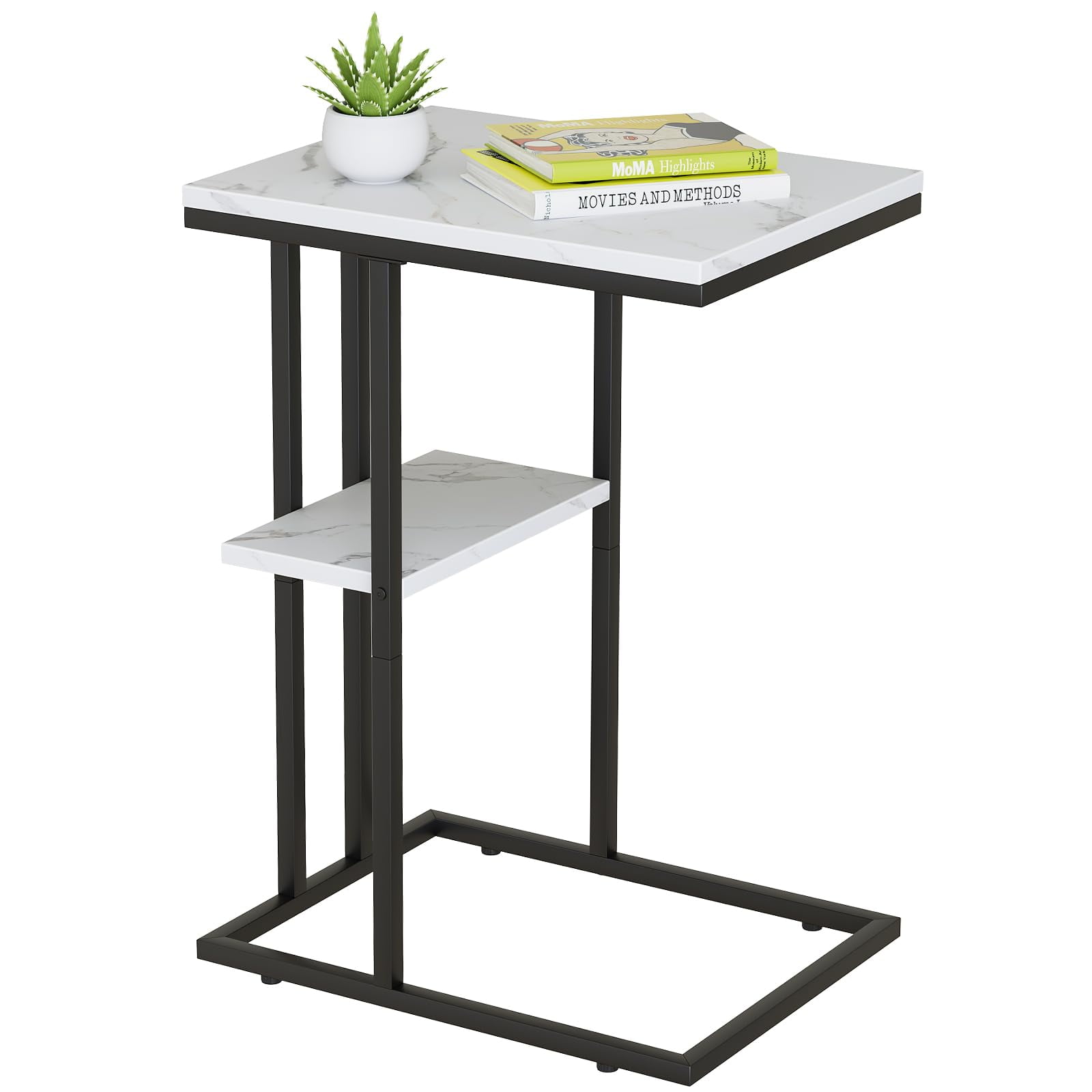 Easy Paws C Shaped End Table,Small Side Table for Couch and Bed, Gold ...