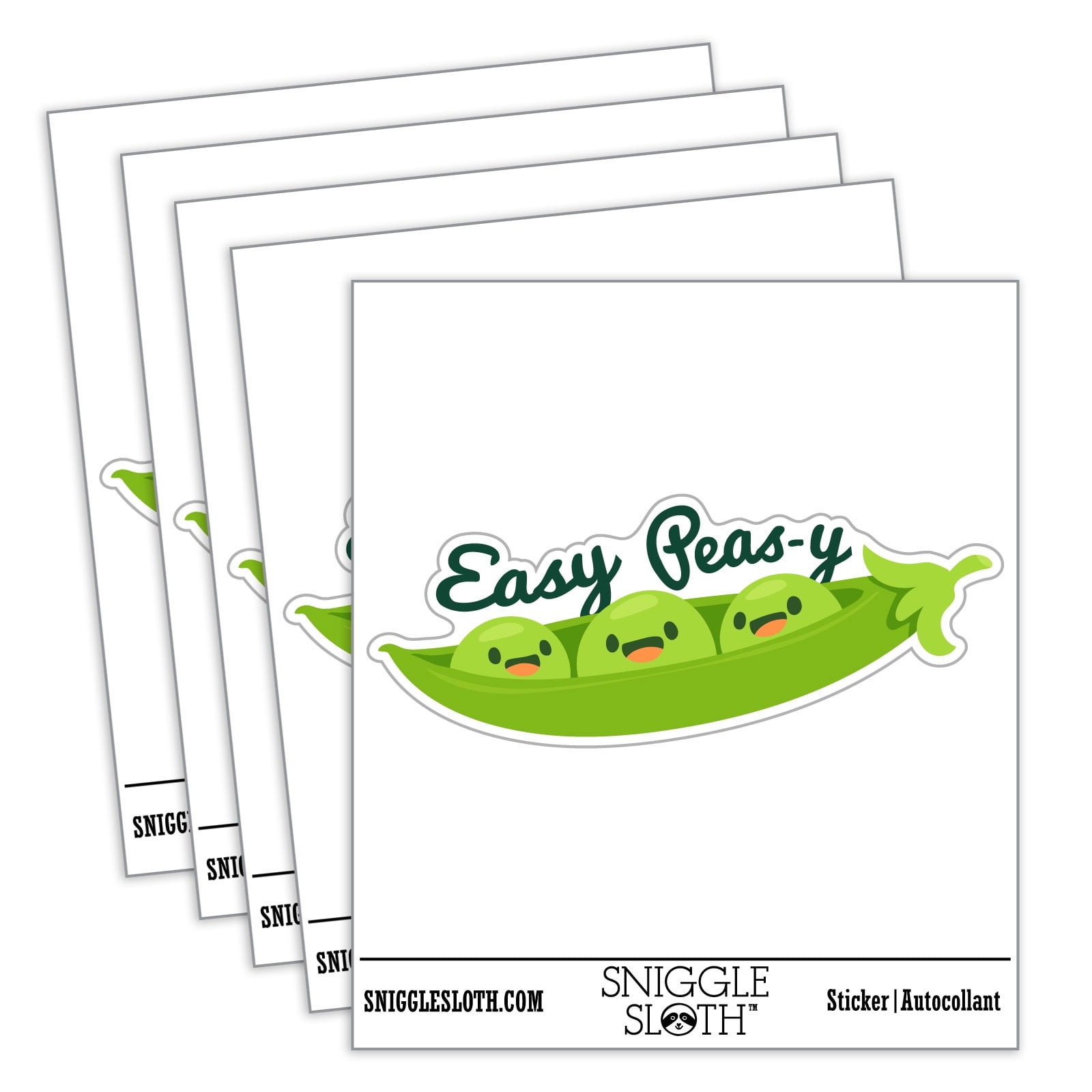 Easy Peas-y Peas Vegetable Compliment Grocery Car Window Bumper Water ...