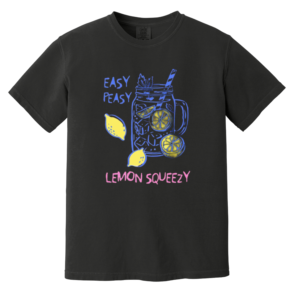 Easy Peasy Lemon Quote Summer Tee Comfort Color T-Shirt, for men ...