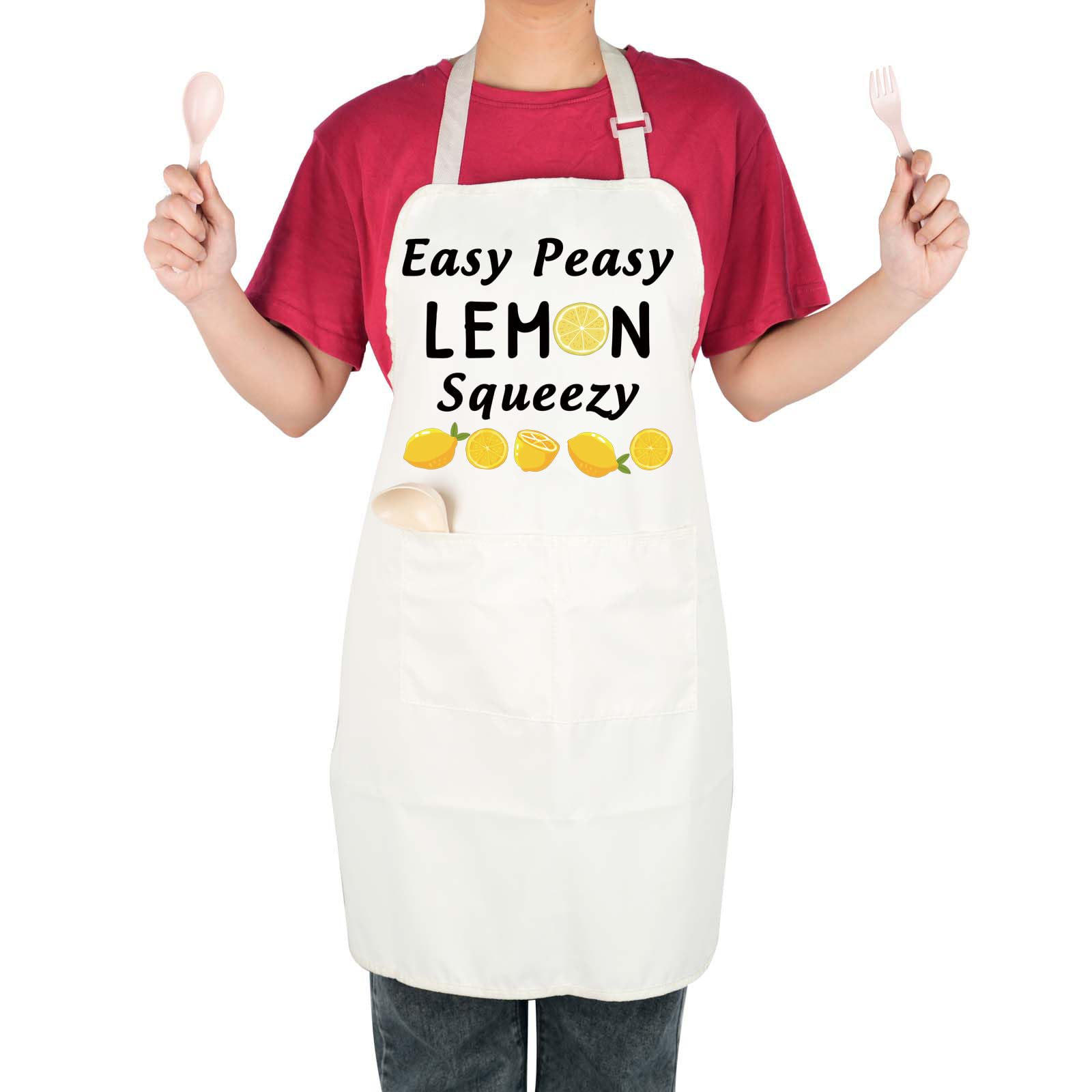 Easy Peasy Lemon Squeezy Kitchen Apron Hostess Gift Lemon Tea Apron For ...