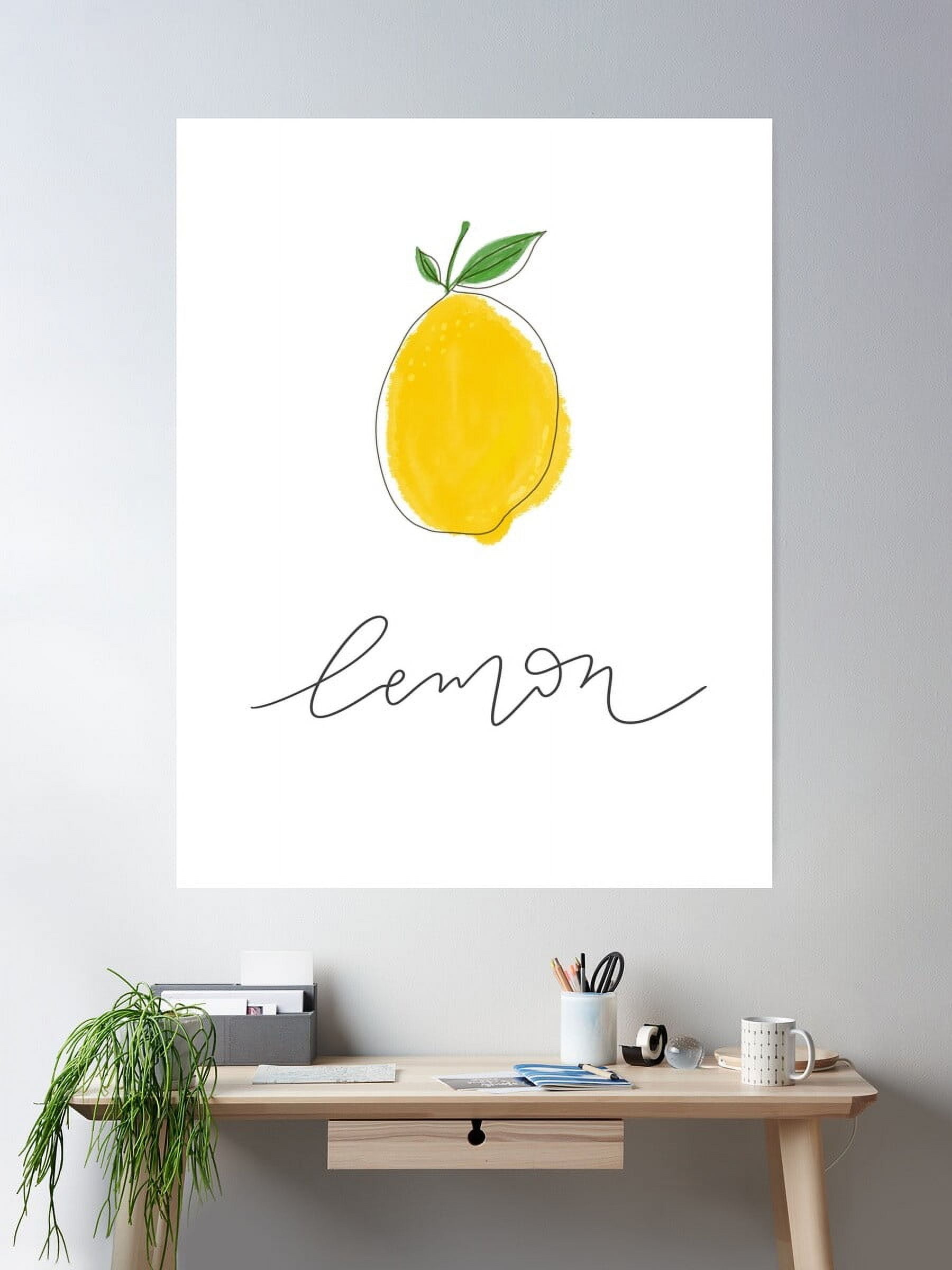 Easy Peasy Lemon Squeezy Poster Wall Art, Modern Wall Decor For Living ...