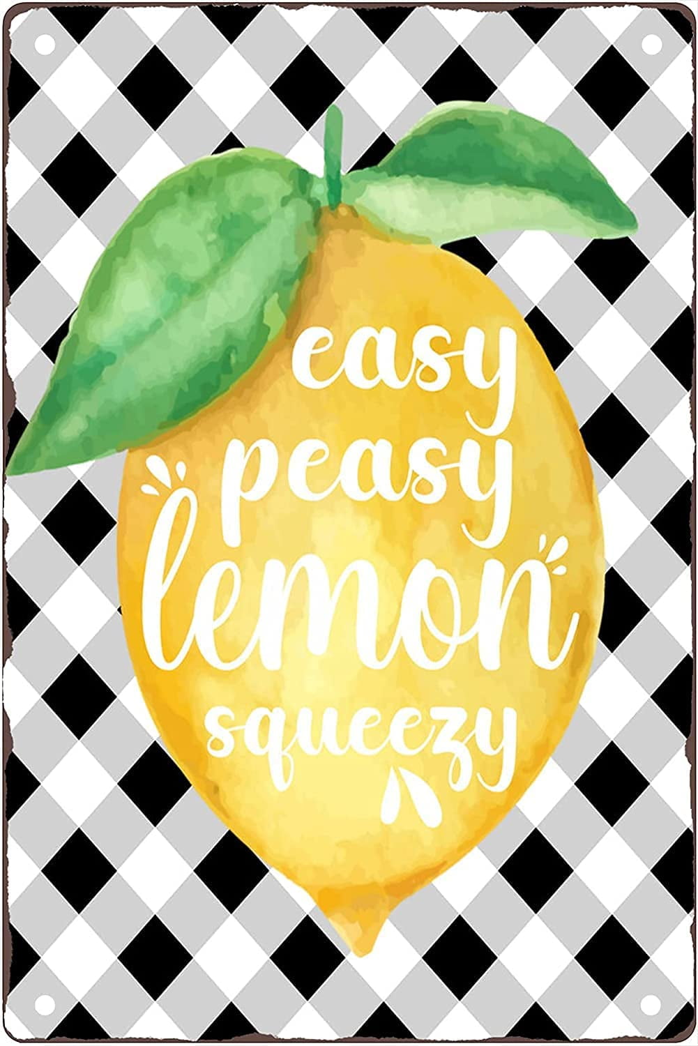 Easy Peasy Lemon Squeezy Vintage Metal Aluminum Signs Retro Wall Decor ...