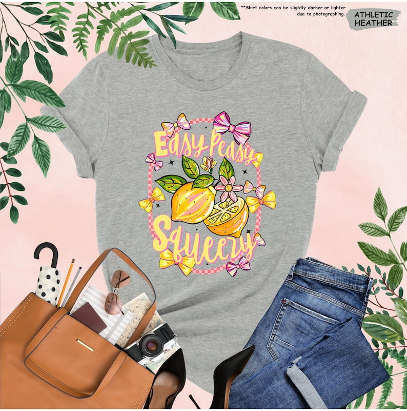Easy Peasy Squeezy Shirt, Cute Lemon Graphic Tee, Fun Summer Fruit T ...