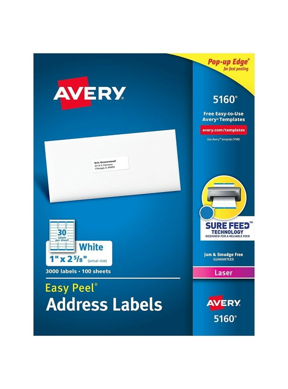 Avery 5160 in Avery Labels - Walmart.com