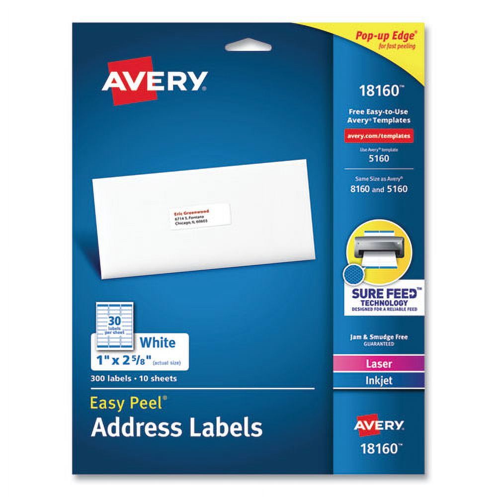 Easy Peel White Address Labels With Sure Feed Technology, Inkjet ...