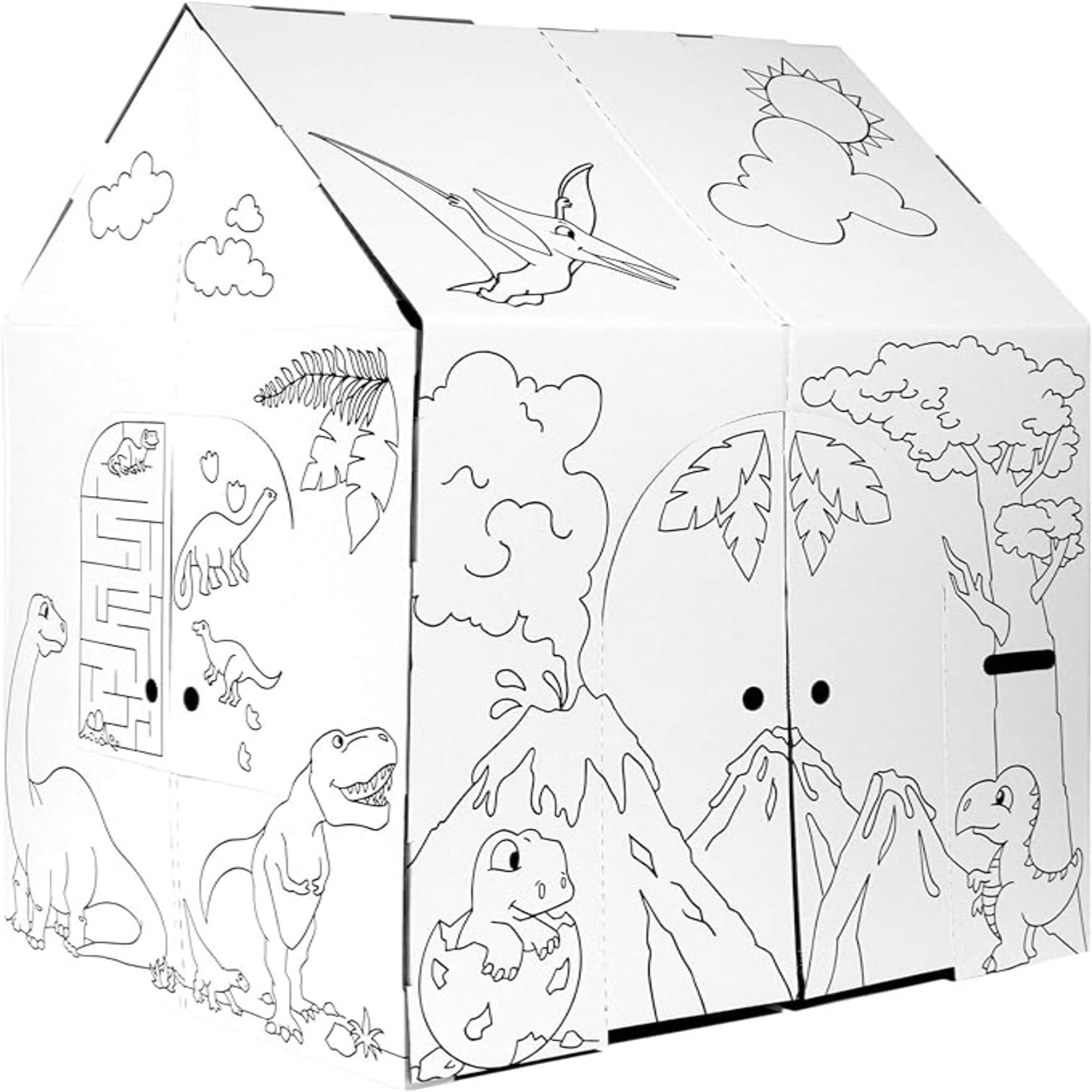 Easy Playhouse Dinosaur House - Kids Craft for Indoor & Outdoor Fun ...