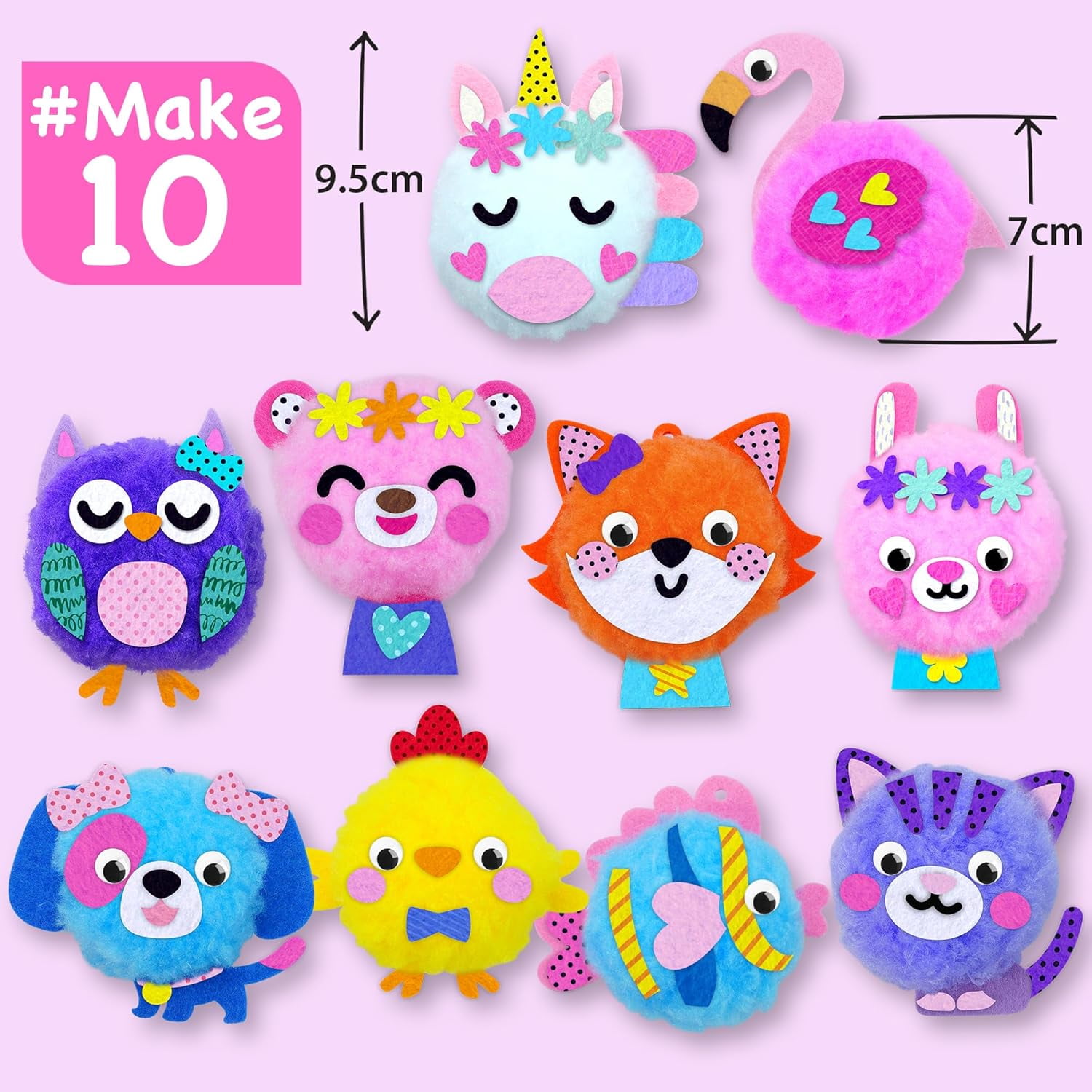 Easy Pom Pom Animals Crafts for Kids 4-6 Years Old - Crafts for ...