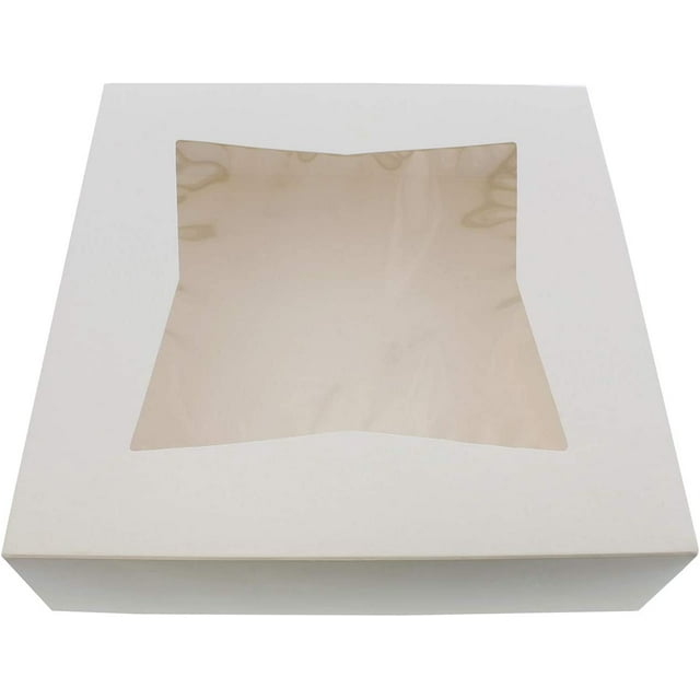 Easy Popup Pie Boxes with Window, Bakery Box for Pie Boxes 9x9x2.5 Inch ...