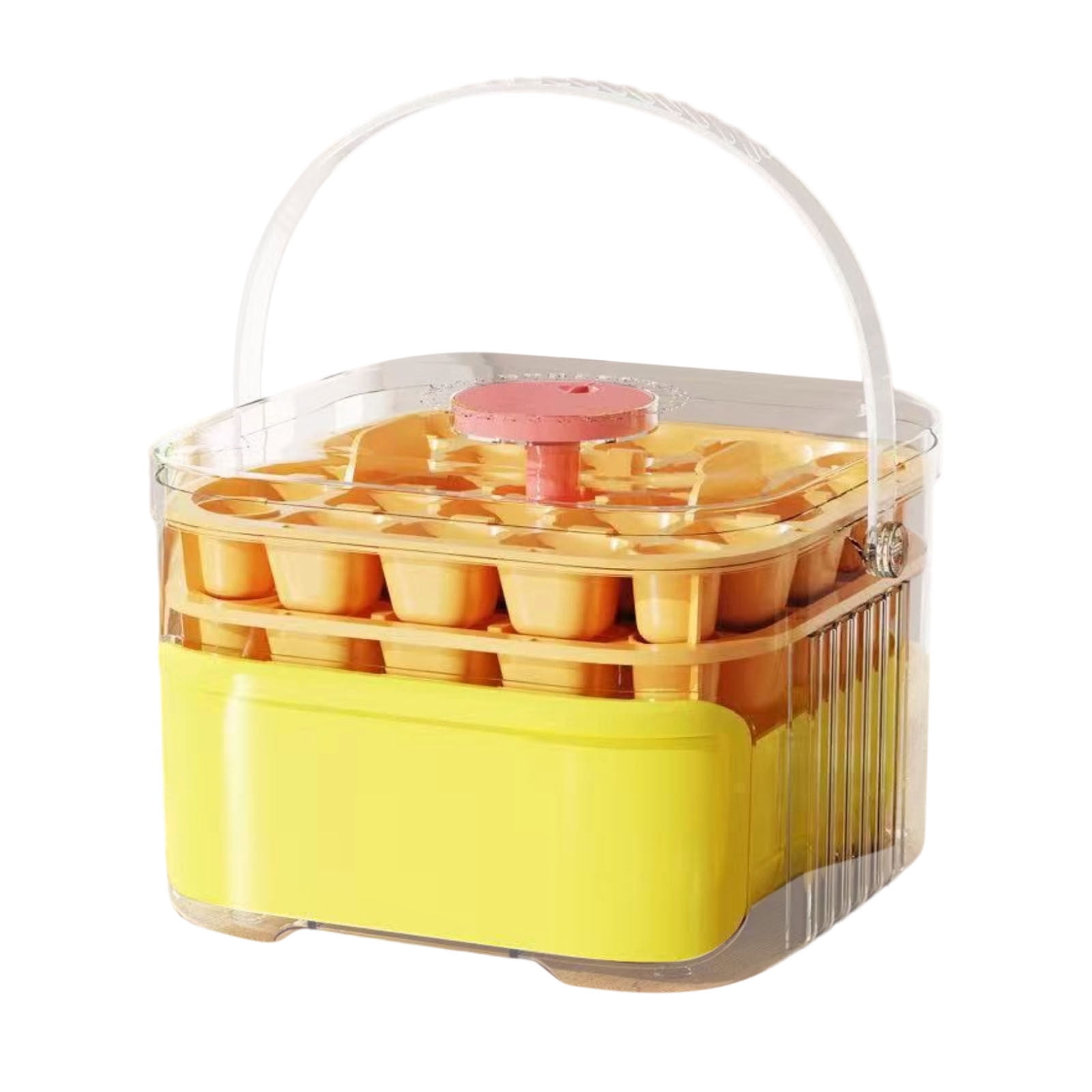 Easy Press Ice Maker, Portable Ice Tray with Storage Bin, Quick Release ...