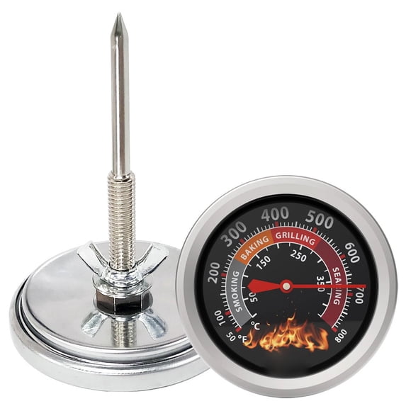 Easy Read Barbecue Grill Thermometer with Large Dial for Charcoal For ...