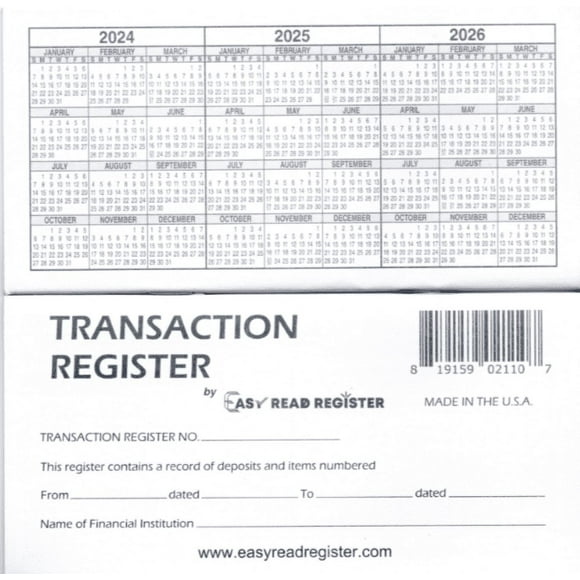 Transaction Registers