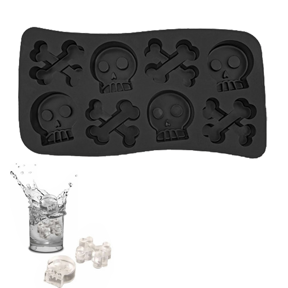 Easy Release Silicone Mold,Funny Ice Skull for Whiskey,Cocktails and ...