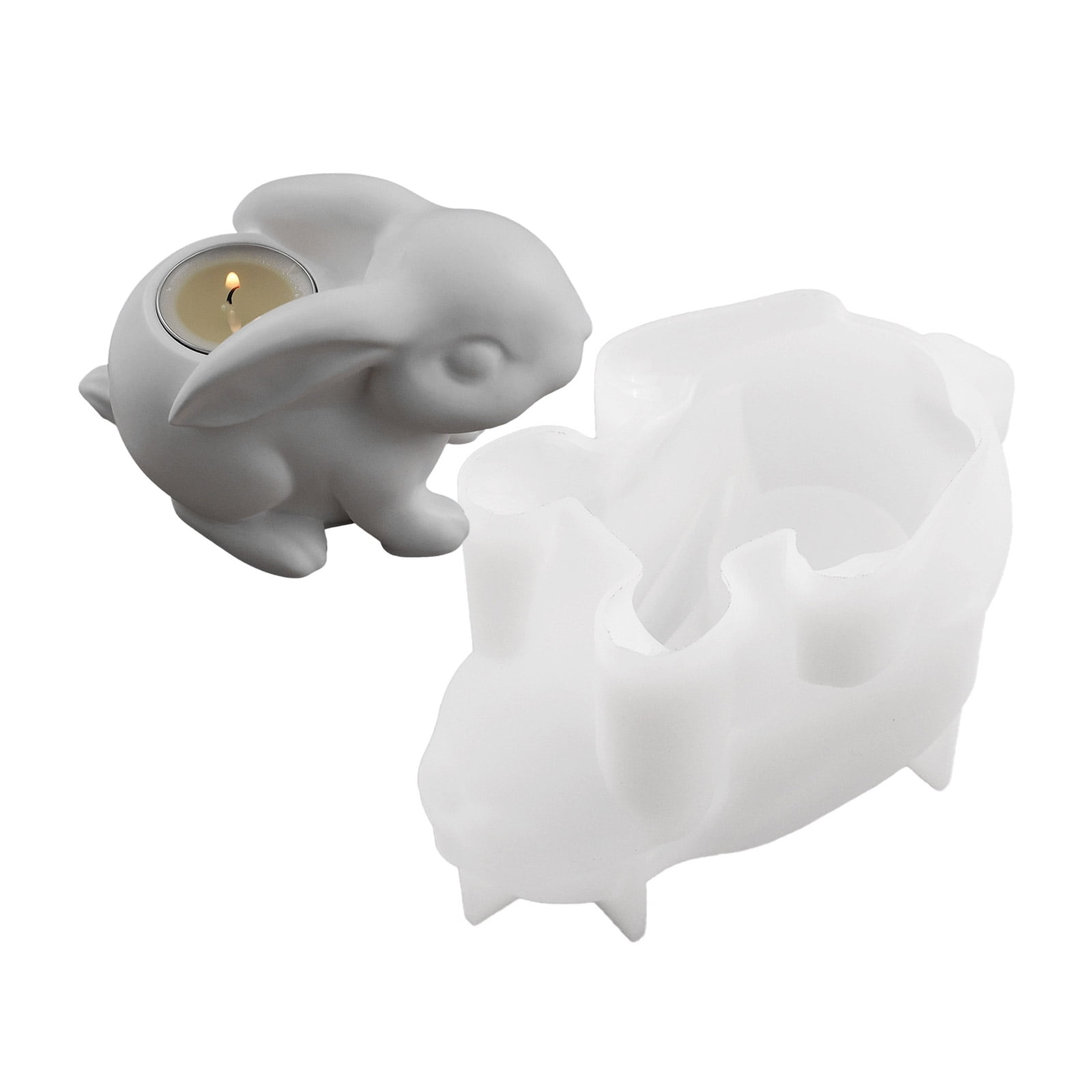 Easy Releasing Rabbits Shape Silicone Mold Flexible Cup Moulds for ...