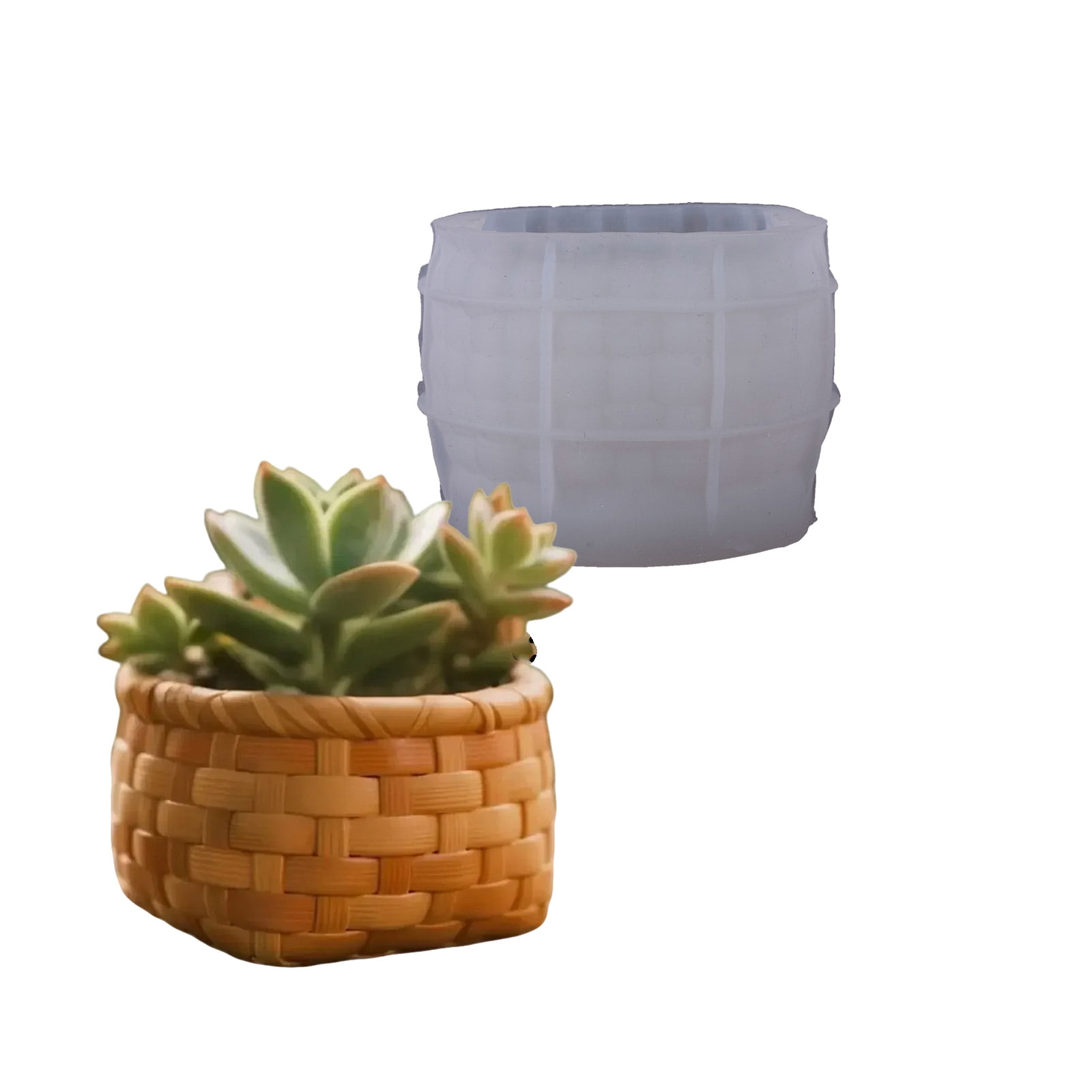 Easy Releasing Silicone Woven basket Mold Detailed Design for Resin ...