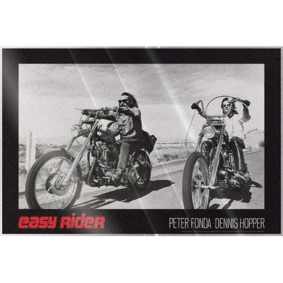 Easy Rider - Movie Poster (Black & White Regular - Peter Fonda & Dennis ...