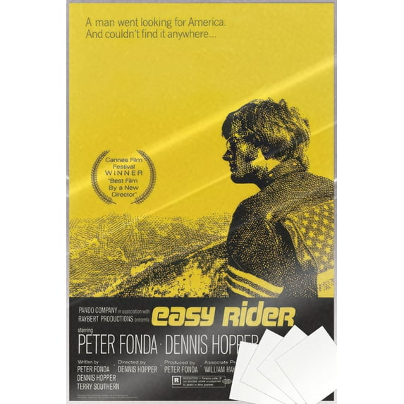 Easy Rider - Movie Poster (Regular Style - Yellow) (Size: 24" x 36 ...