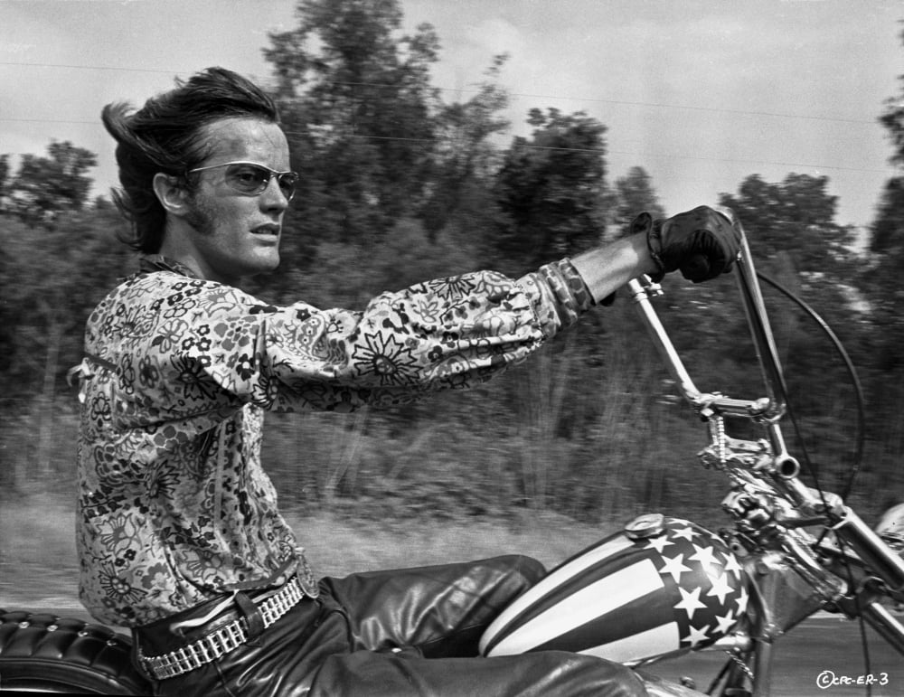 Easy Rider Riding Big Bike in Classic with Sunglasses Photo Print (8 x ...