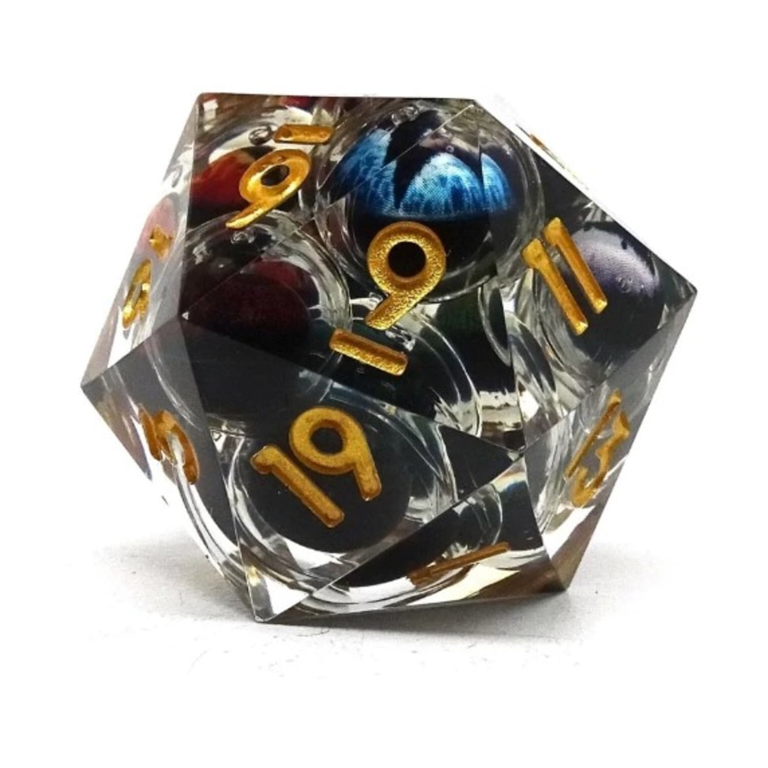 Easy Roller Dice 35mm d20 Giant Eyes w/Gold New - Walmart.com