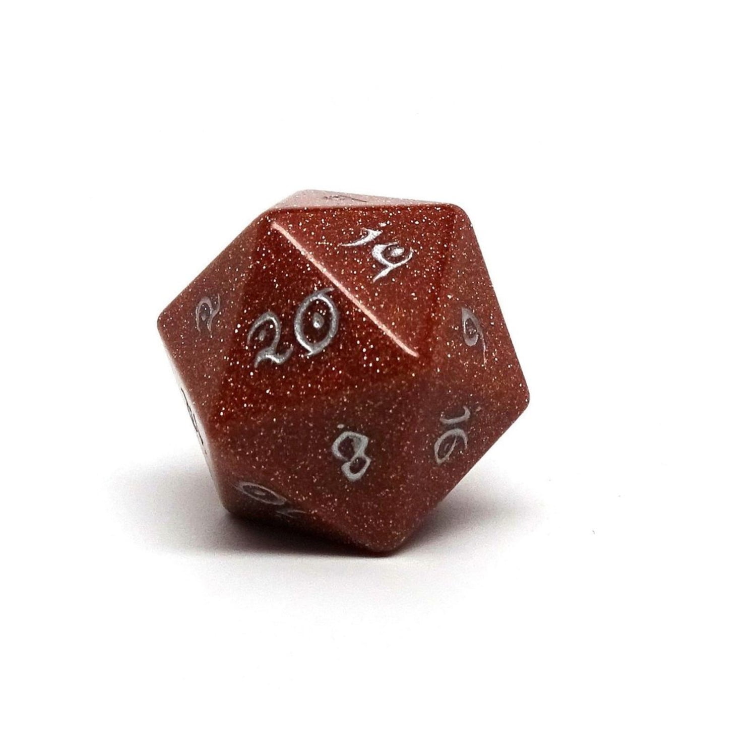 Easy Roller Dice d20 Elvenkind Font - Goldstone w/Silver New - Walmart.com