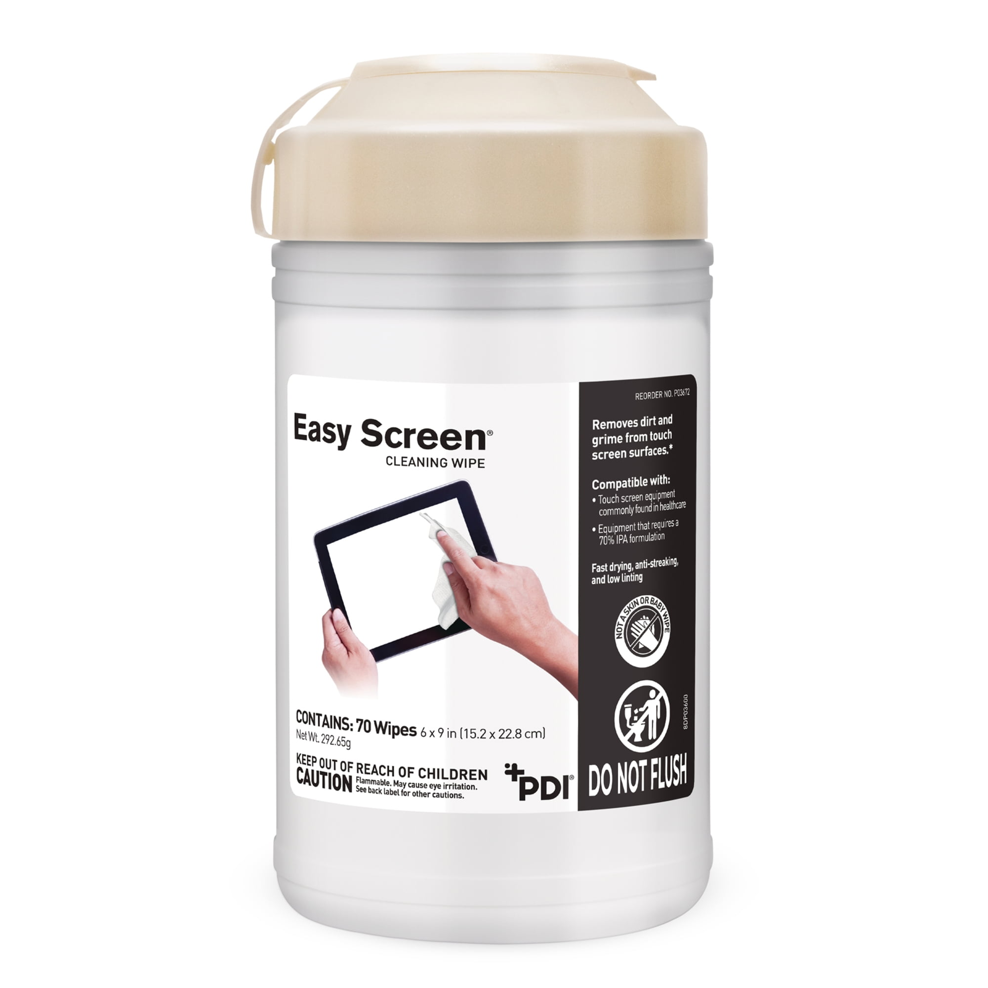 Professional Disposables Easy Screen Cleaning Wipes, 70% IPA, 70 ...