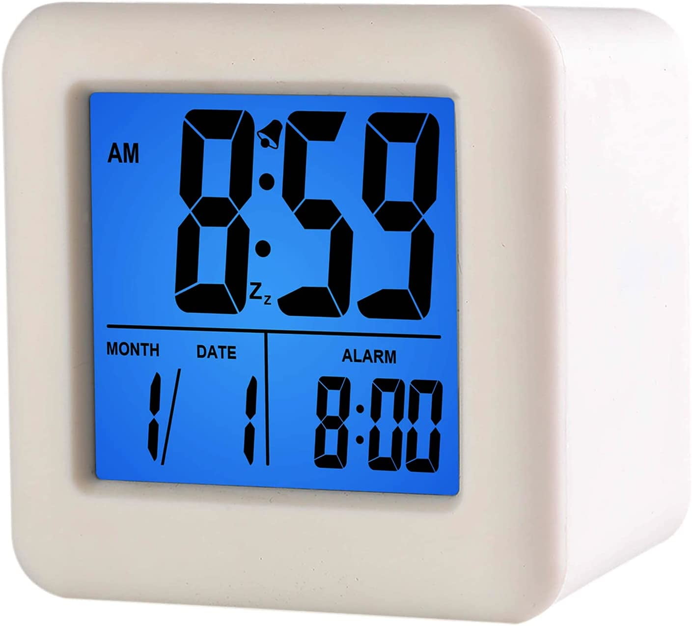 Easy to Set Digital Travel Alarm Clock, Snooze Function, Soft Night ...