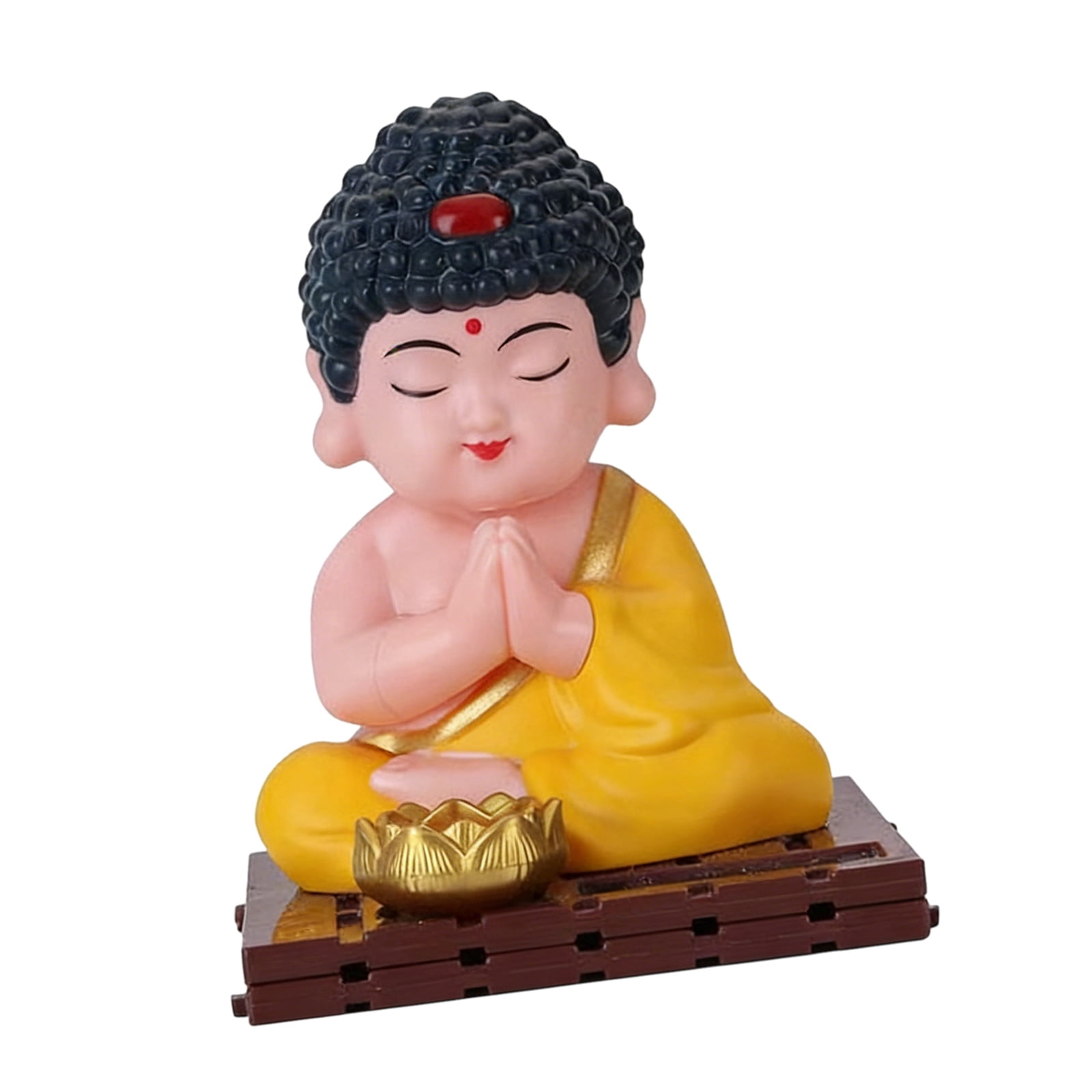 Easy Setup Solar Buddhas Automatic Nodding Statue Dashboard Decoration ...