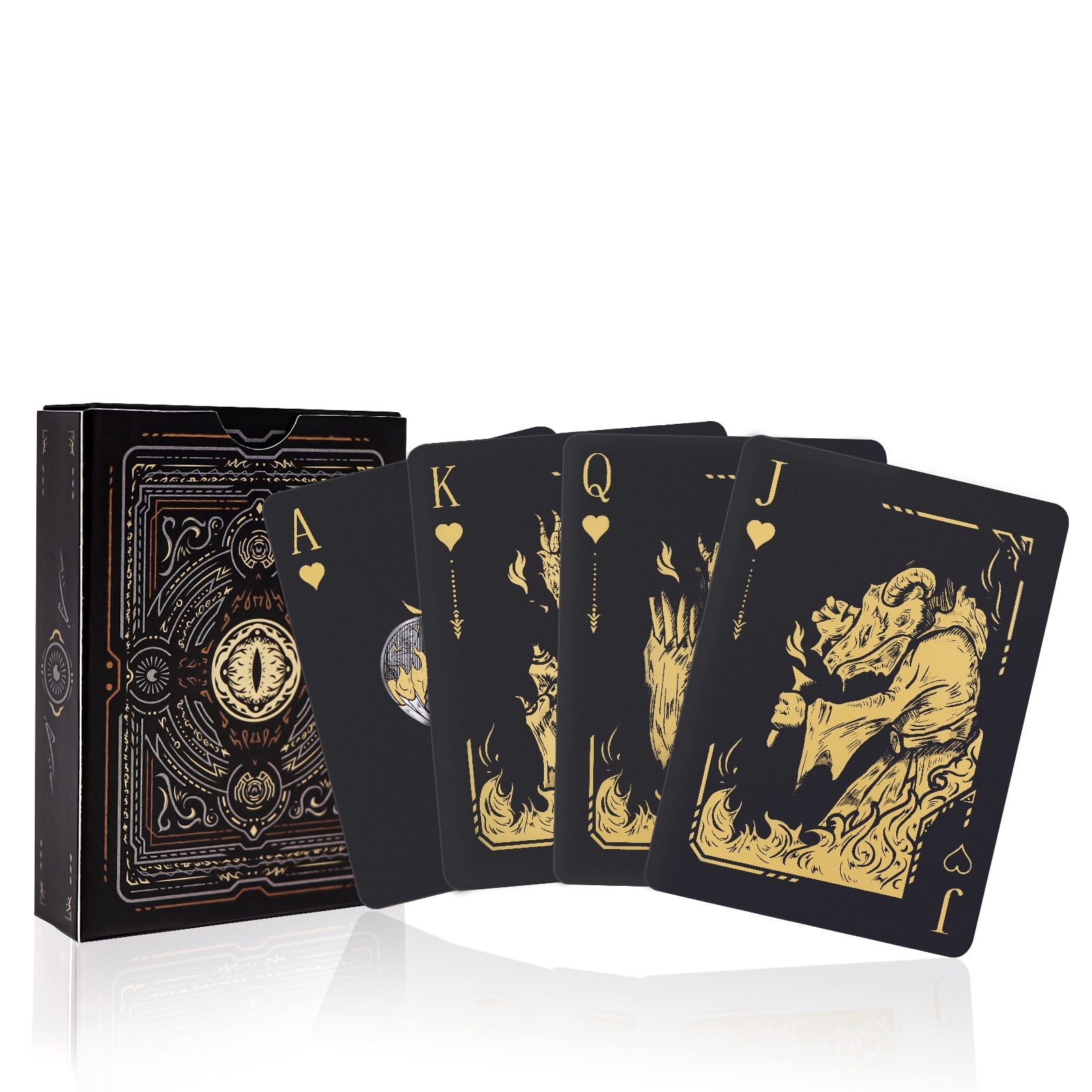 Easy Shuffling Plastic Waterproof Playing Cards,Cool Black Dragon Poker ...