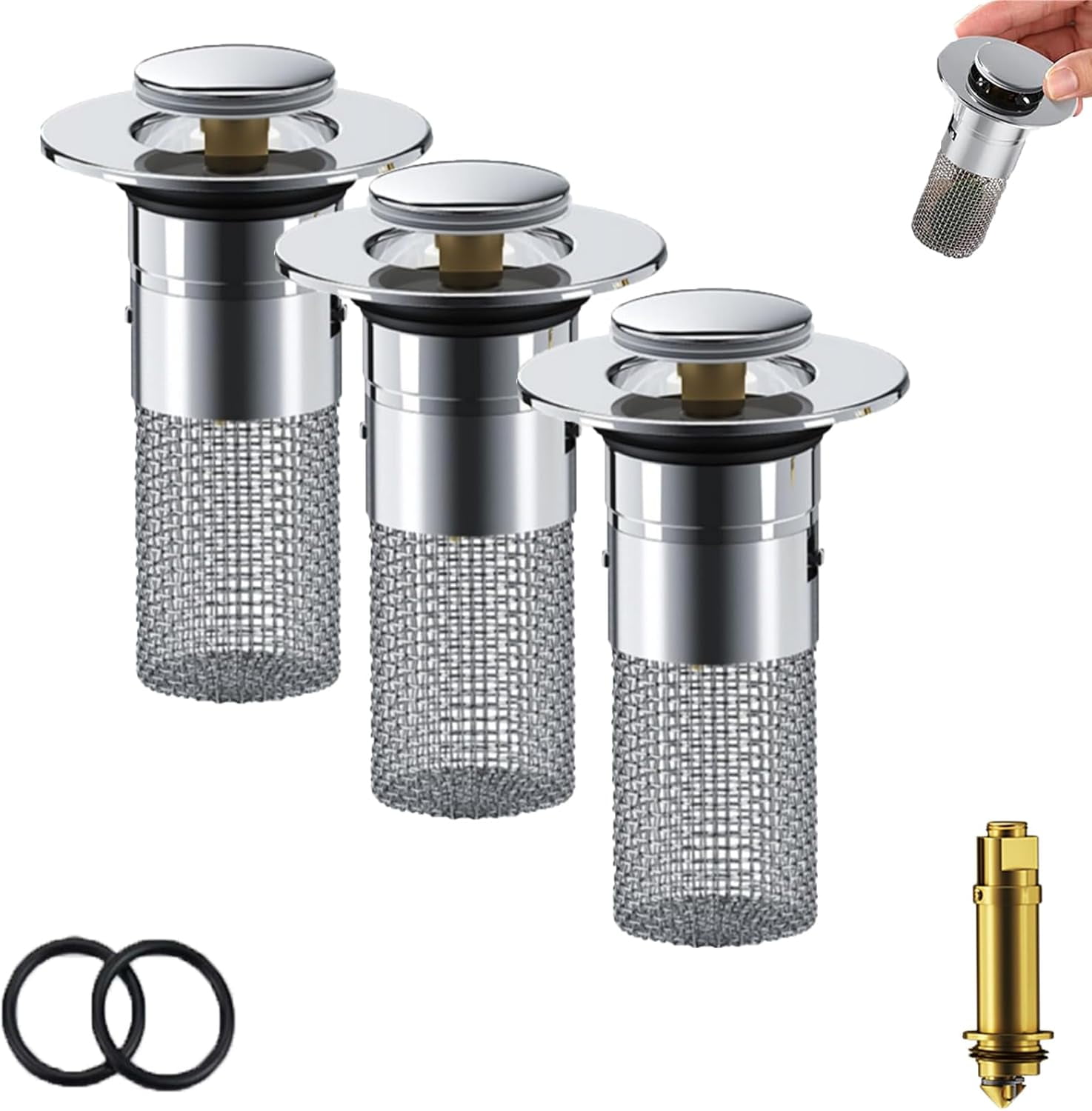 Easy Sink Plug, Sink Plug Stopper Bathroom, Universal Bathroom Sink ...