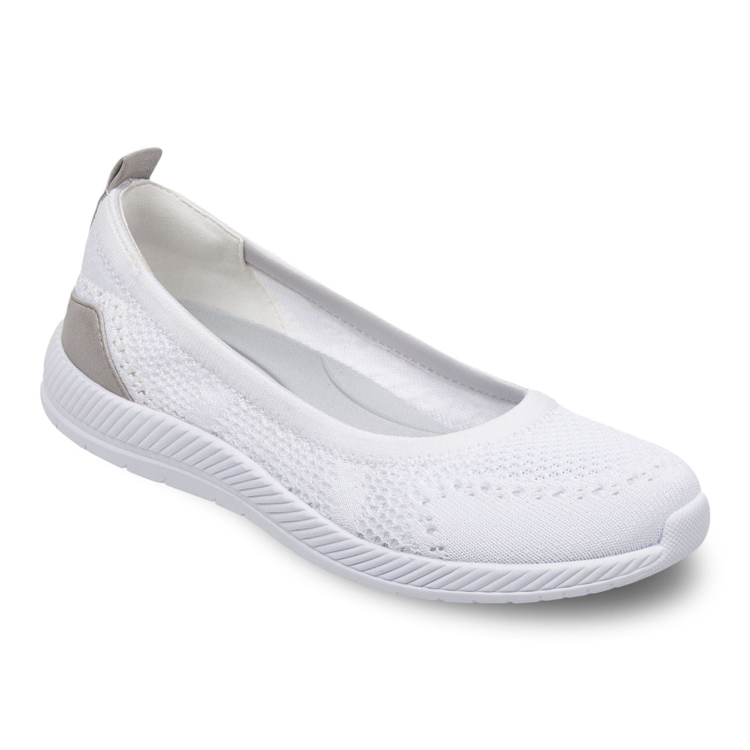 Easy Spirit Glitz Women's Skimmer Flats Color: White Size: 7.5 XW ...