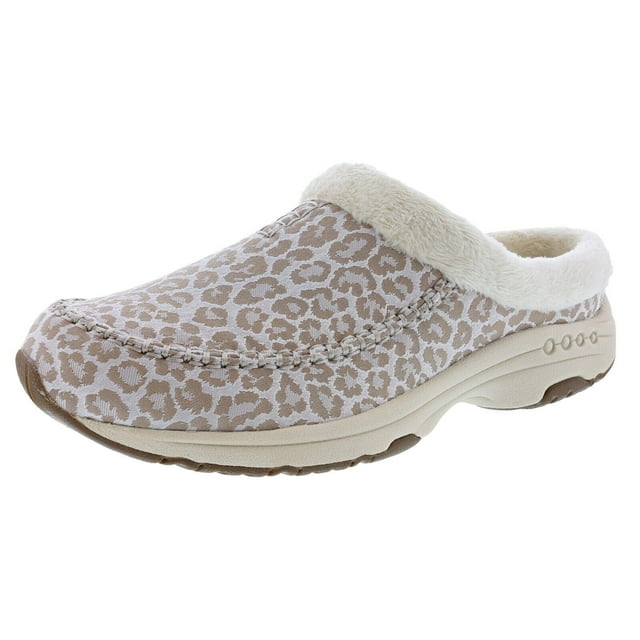 Easy Spirit Women's Travelfurr 2 Wide Width Mule Clogs with Faux Fur ...