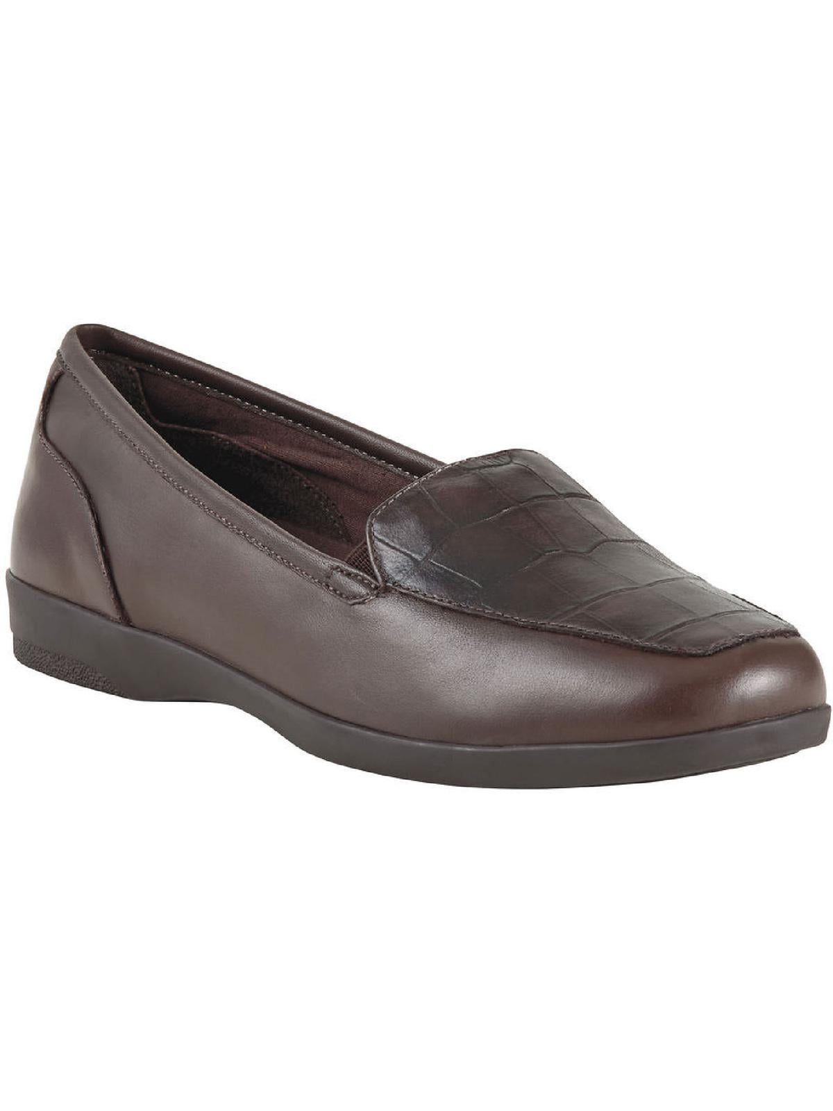 Easy Spirit Womens Devitt 10 Leather Slip On Loafers - Walmart.com