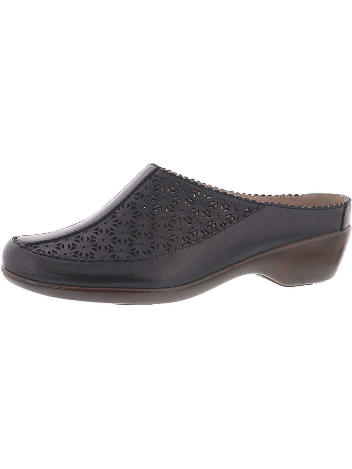 Easy Spirit Womens Dusk Leather Slip On Mules - Walmart.com