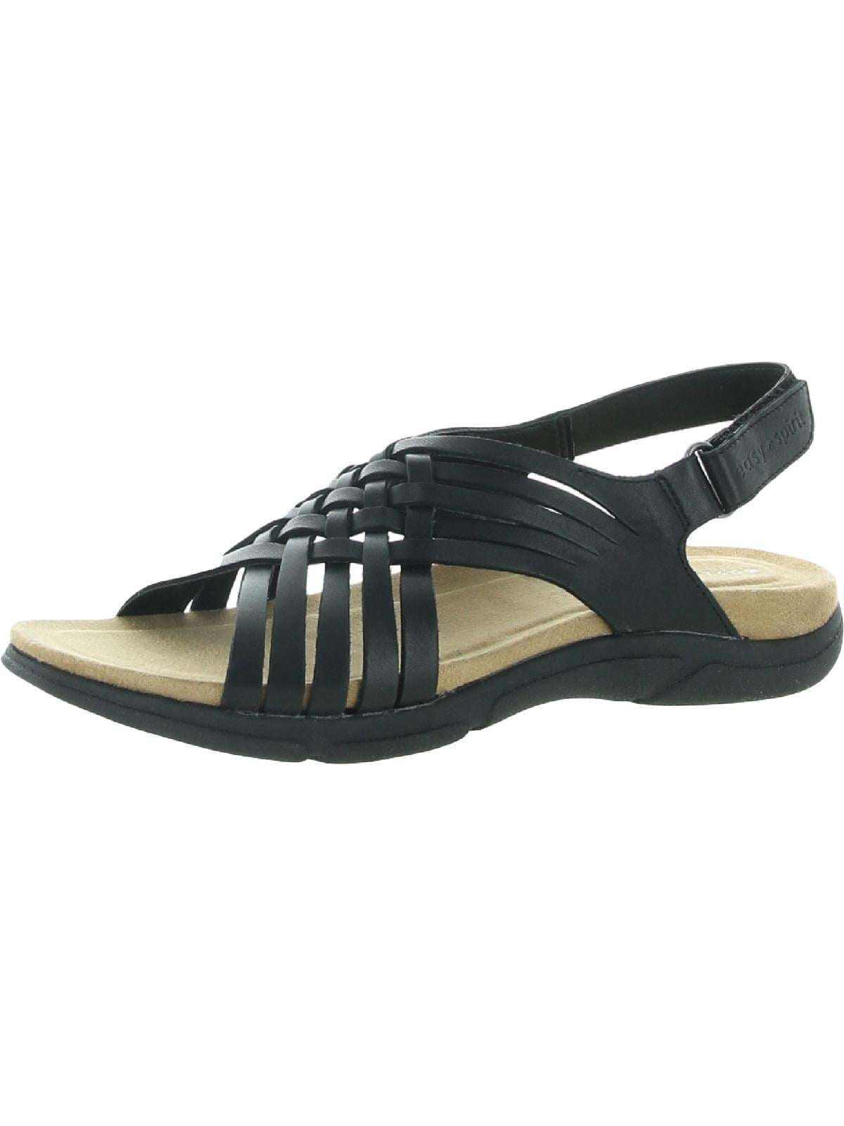 Easy Spirit Womens Mar Woven Leather Flat Sandals - Walmart.com