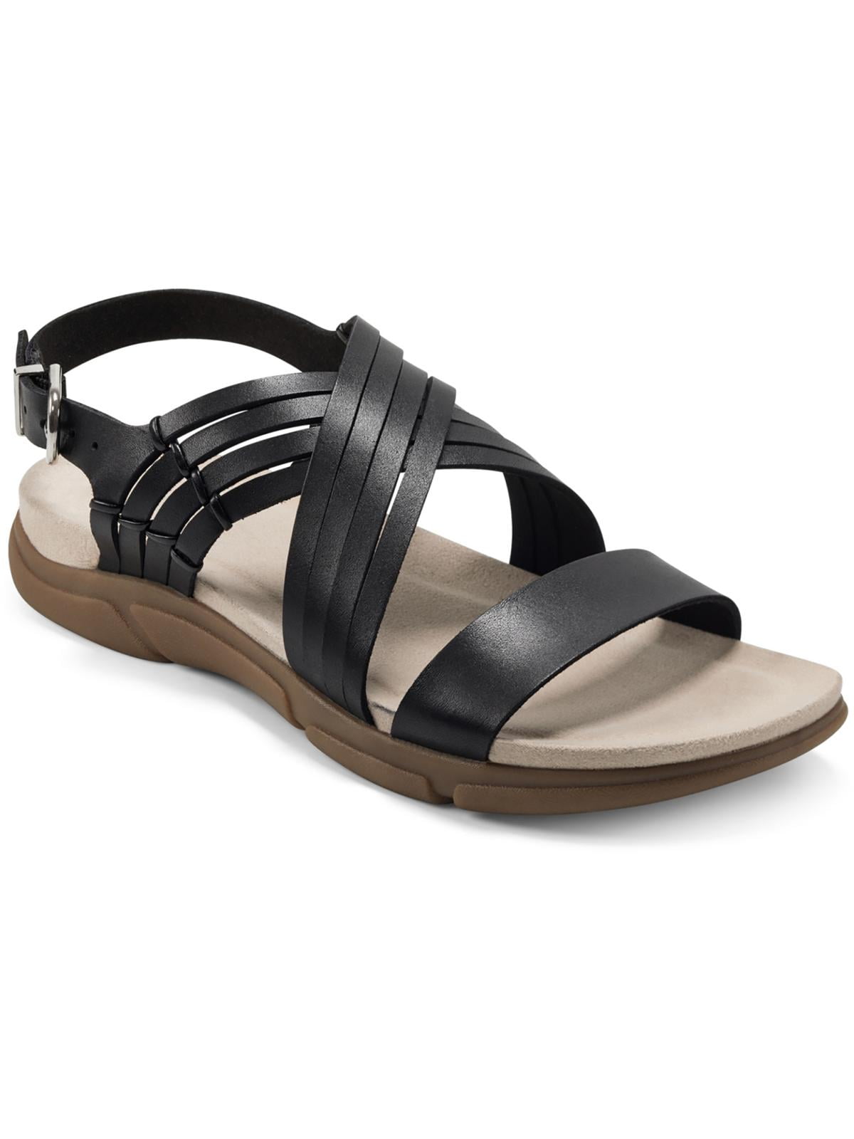 Easy Spirit Womens Marlis Leather Padded Sole Slingback Sandals ...