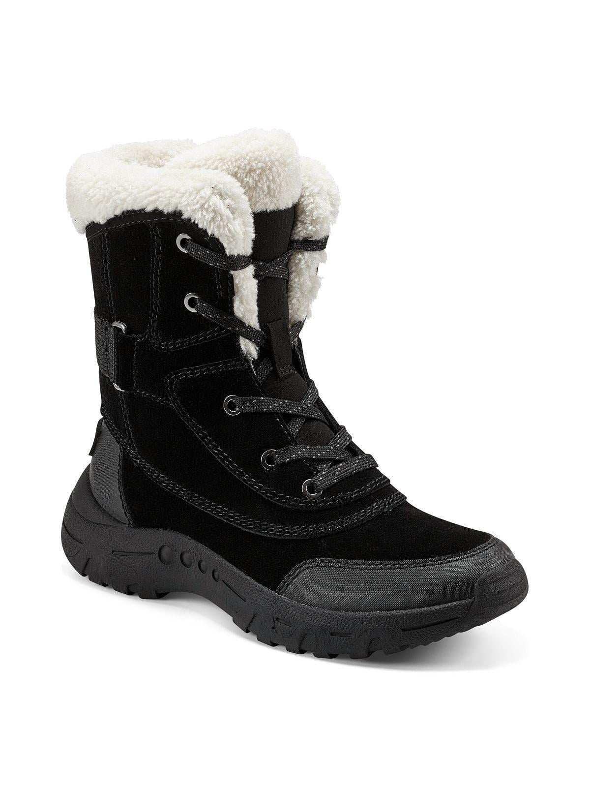 Easy Spirit Womens Norte Suede Faux Fur Winter & Snow Boots - Walmart.com