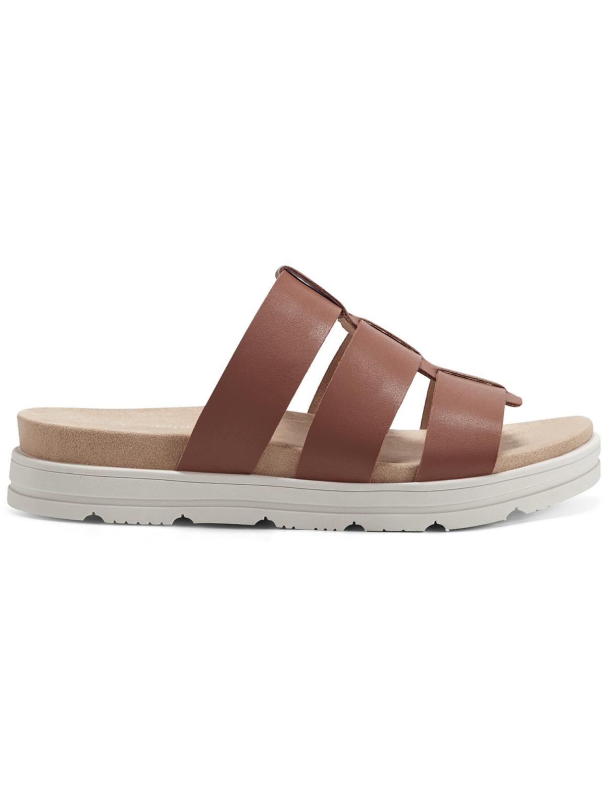 Easy Spirit Womens Salana Faux Leather Slip On Strappy Sandals ...