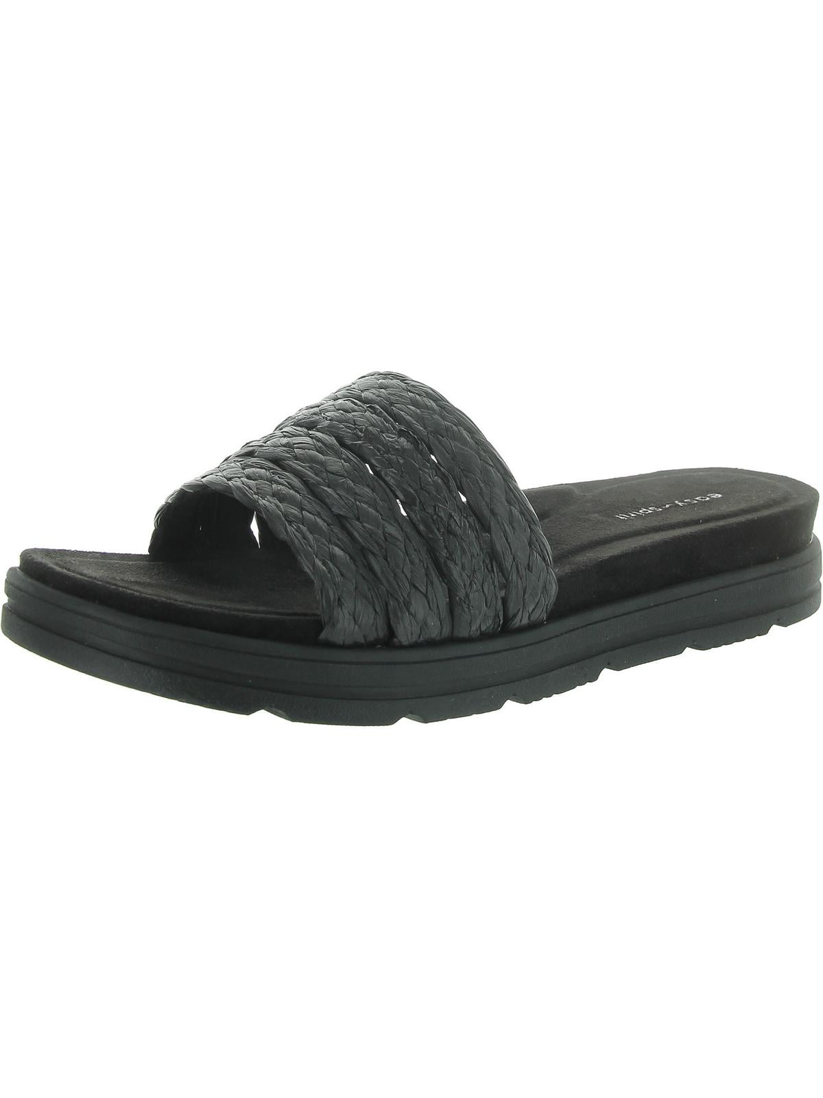 Easy Spirit Womens Salma Woven Padded Insole Slide Sandals - Walmart.com