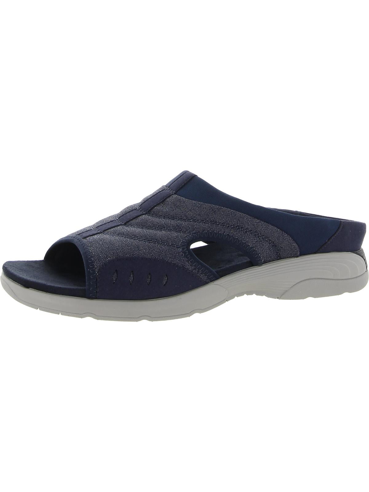 Easy Spirit Womens Traciee 7 Wedge Open Toe Slide Sandals - Walmart.com