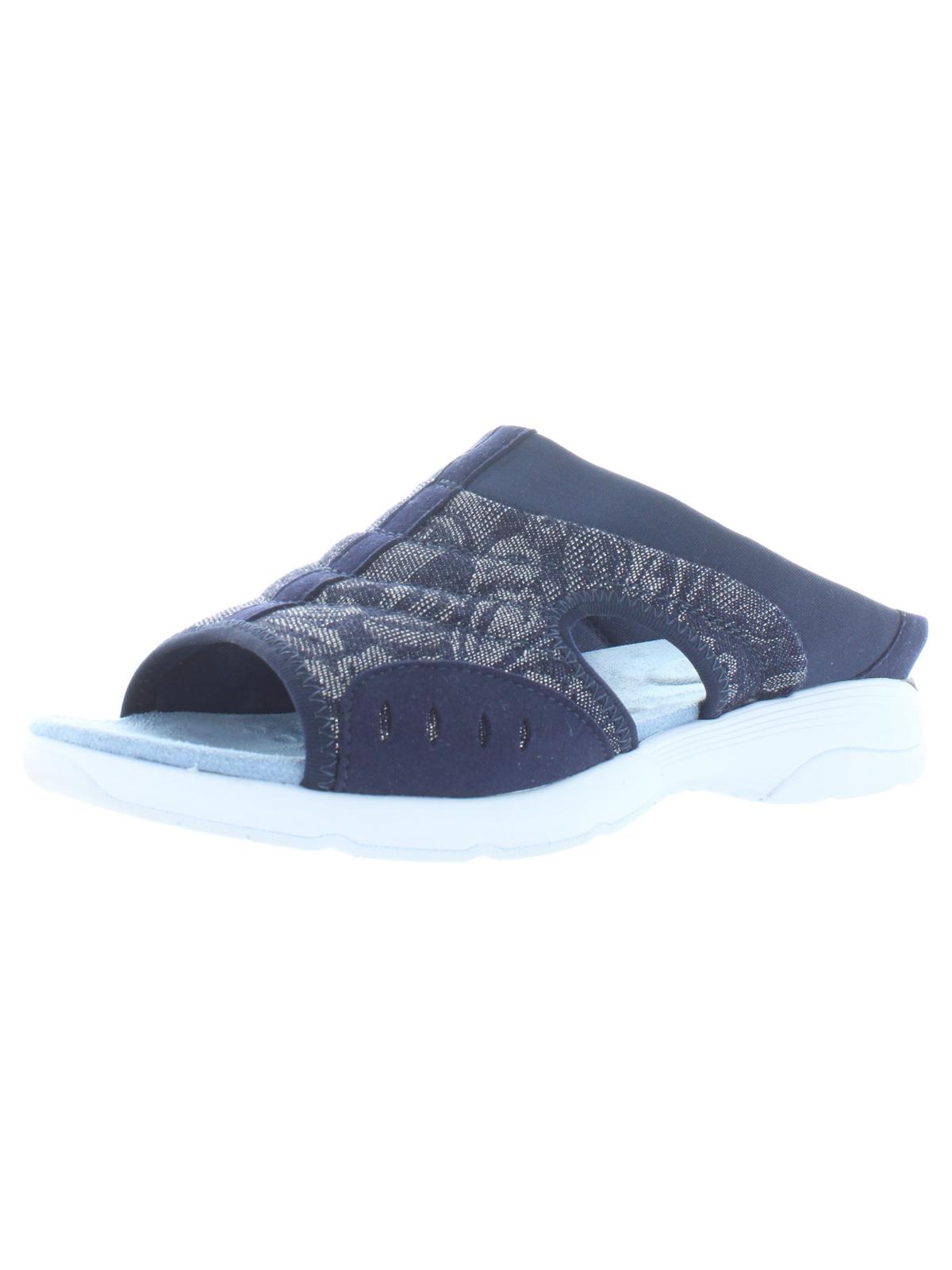 Easy Spirit Womens Traciee 7 Wedge Open Toe Slide Sandals - Walmart.com