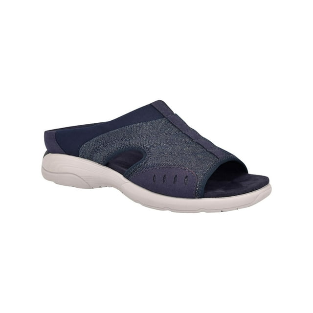 Easy Spirit Womens Traciee 7 Wedge Open Toe Slide Sandals - Walmart.com