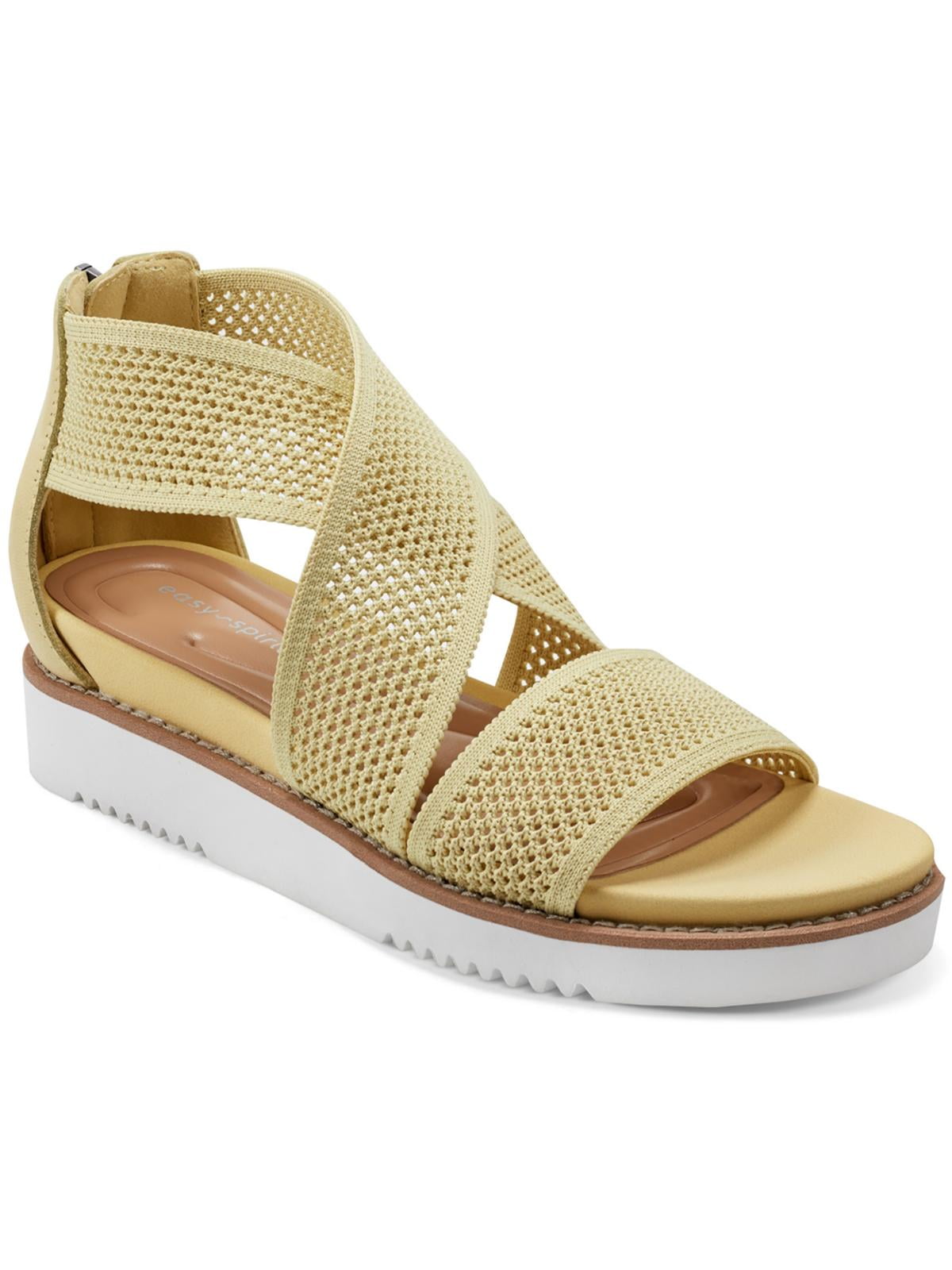 Easy Spirit Womens Wander 2 Leather Open Toe Platform Sandals - Walmart.com