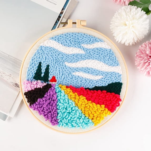 Easy Spring Sea of Flowers Punch Needle Embroidery Starter Kits for ...