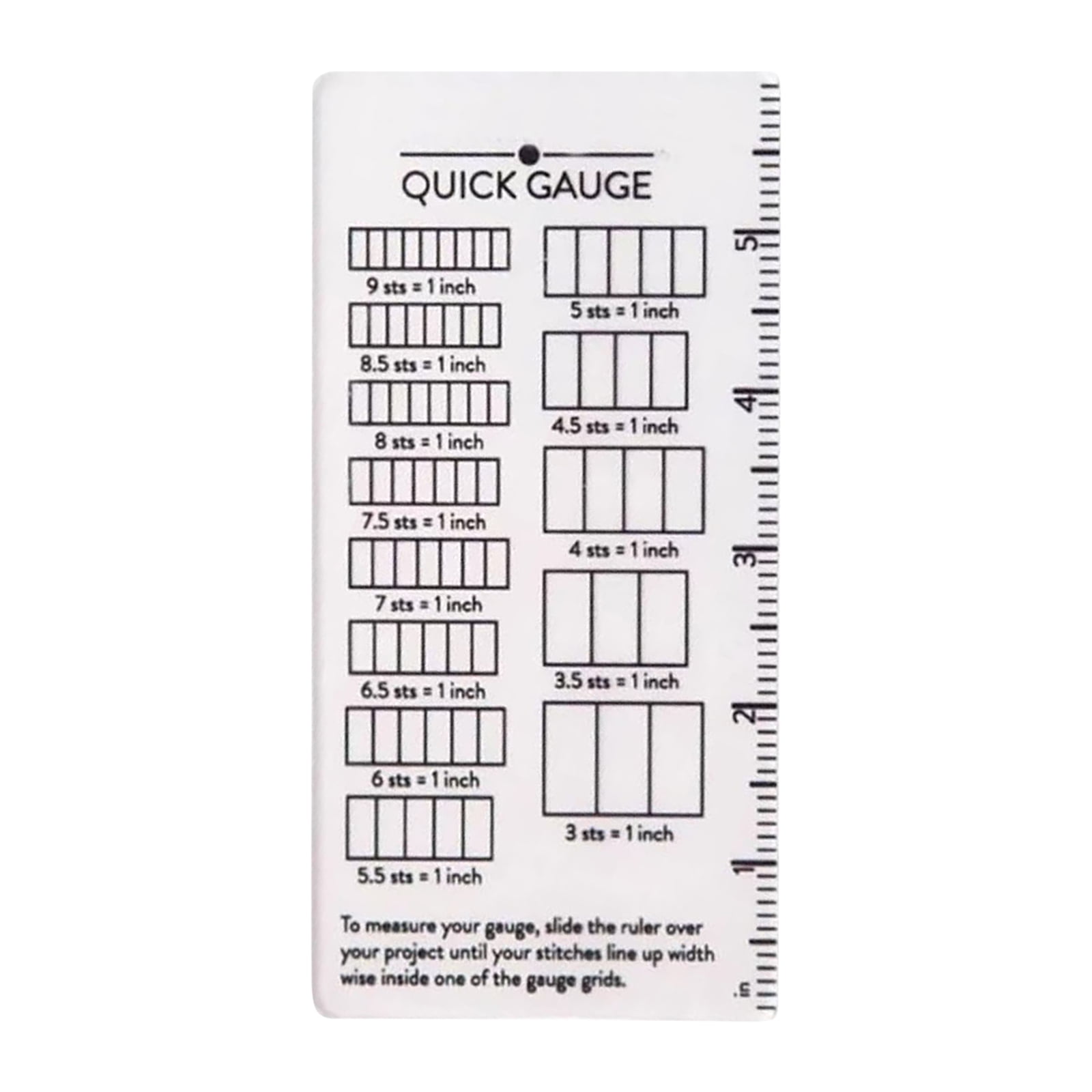 Easy Stitch Gauge Measurement: Quick Gauge Ruler (No Counting) Tool ...